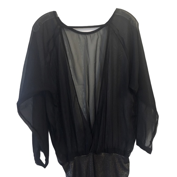 Yandy | Dresses | Yandy Black Chiffon Seethrough Short Dress | Poshmark